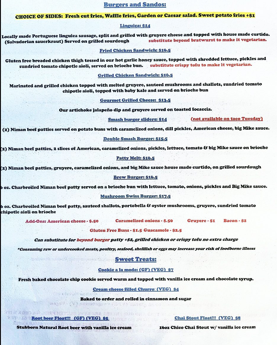 FOOD - Grass Valley Brewing Co.